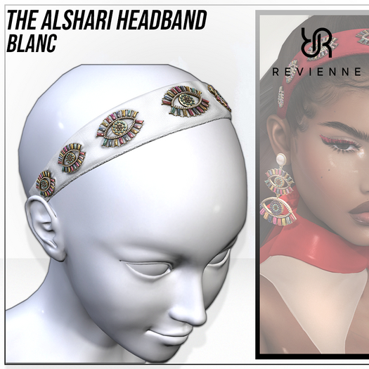 Second Life Marketplace - Revienne: The Alshari Headband [Blanc] [G+S]